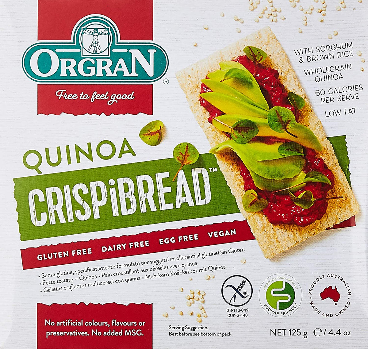 Orgran - Gluten Free Multigrain Crispbread 125g – SuperfoodUK