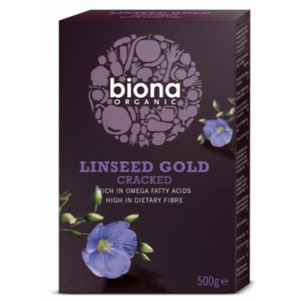 Biona Organic Cracked Linseed Gold 500g – SuperfoodUK