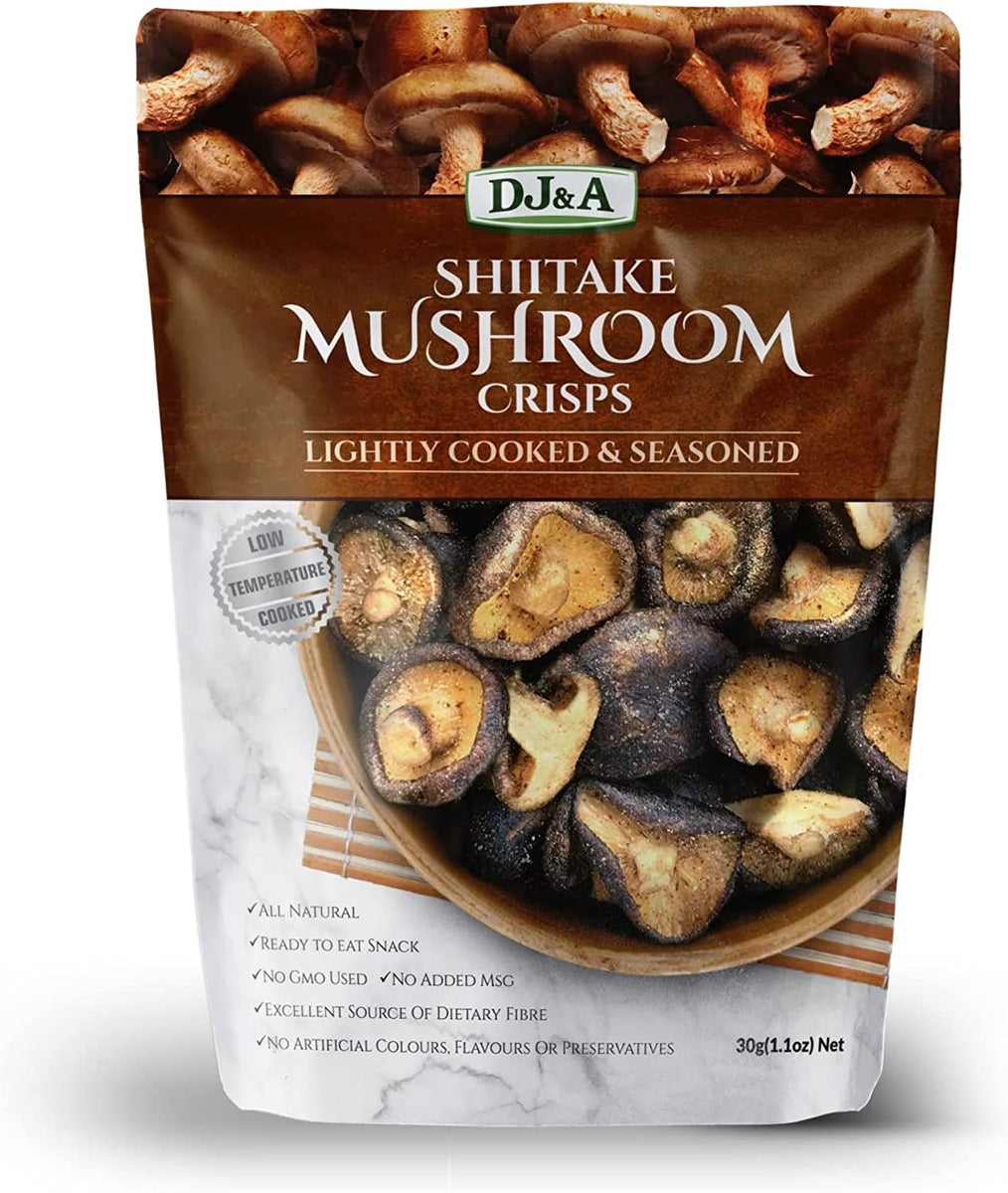 DJ&A Shiitake Mushroom Crisps 30g (Pack of 12) – SuperfoodUK