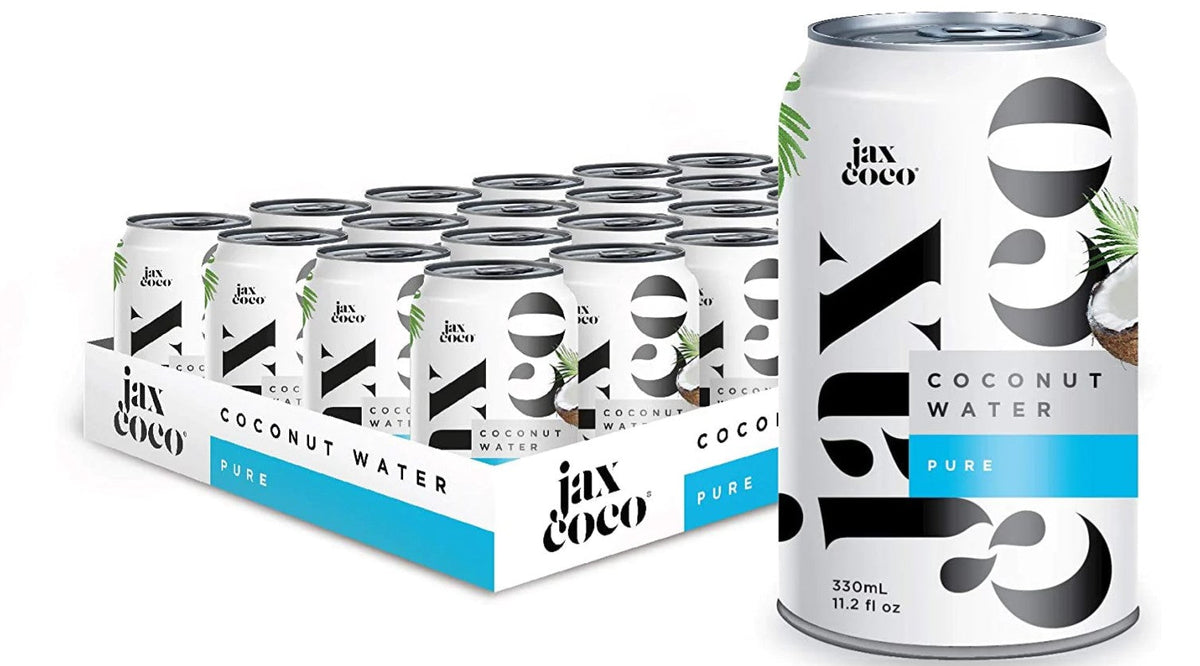 Jax Coco Coconut Water Can 330ml (Pack of 24) – SuperfoodUK