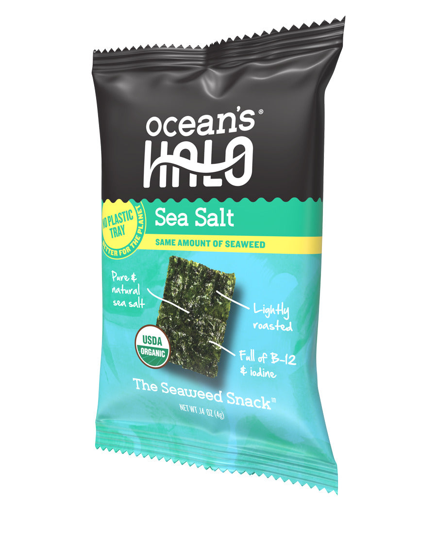 Ocean's Halo Sea Salt Seaweed Snack 4g (Pack of 20) – SuperfoodUK