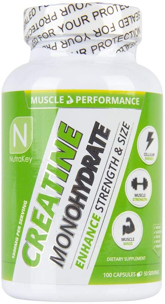 NutraKey Creatine Monohydrate, 750mg - 100 caps – SuperfoodUK