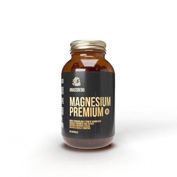 Grassberg Magnesium Premium B6 - 60 caps – SuperfoodUK